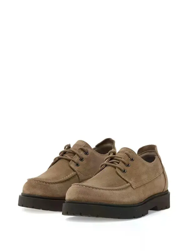 BIRKENSTOCK Moc Lace Up Suede Derby Shoes - Neutrals