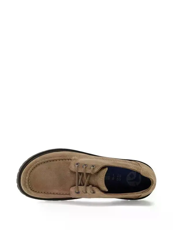 BIRKENSTOCK Moc Lace Up Suede Derby Shoes - Neutrals