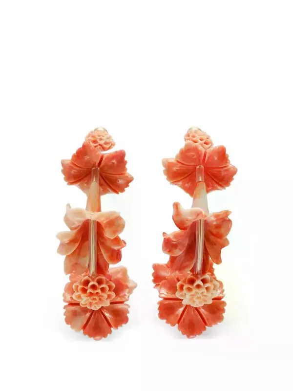 Cult Gaia Kelli Floral Hoop Earrings - Gold