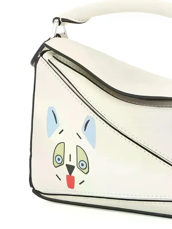 Loewe Mini Puzzle Futurism Cat Tote - Neutrals