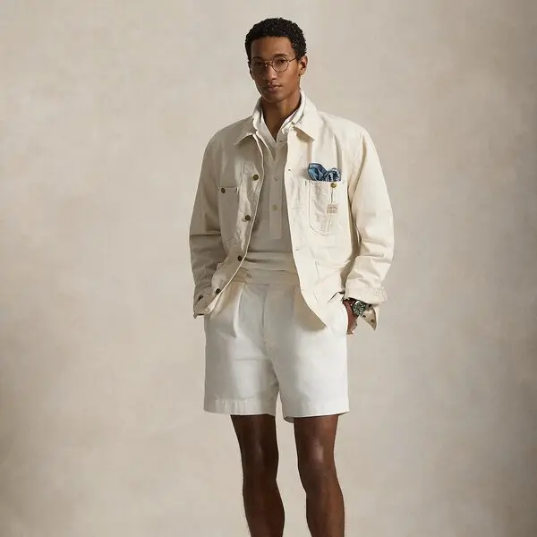 Ralph Lauren 7-inch Relaxed Fit Twill Officer's Short - Deckwash White