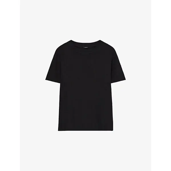 JOSEPH Rubin Short-sleeved Silk Top - Black
