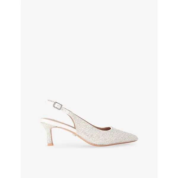 Carvela Corletta Pearl-embellished Slingback Courts