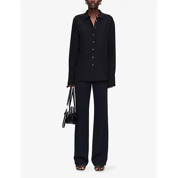 JOSEPH Relaxed-fit Silk Blouse - Black
