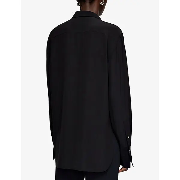 JOSEPH Relaxed-fit Silk Blouse - Black