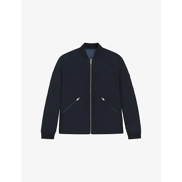 BOSS Reversible Quilted Jacket - Dark Blue