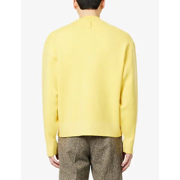 Jacquemus Doppio Knitted Merino-wool Cardigan - Yellow
