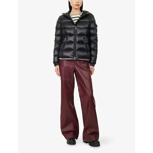 Moncler Glesse Short Hooded Shell-down Jacket