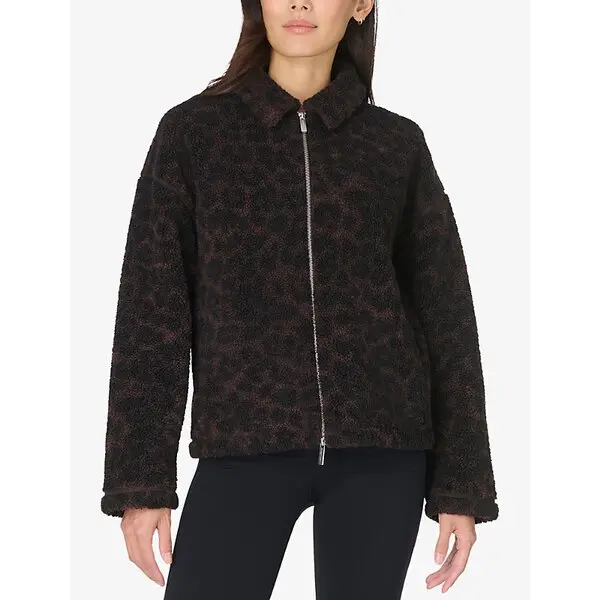 Sweaty Betty Leopard-print Fleece Jacket