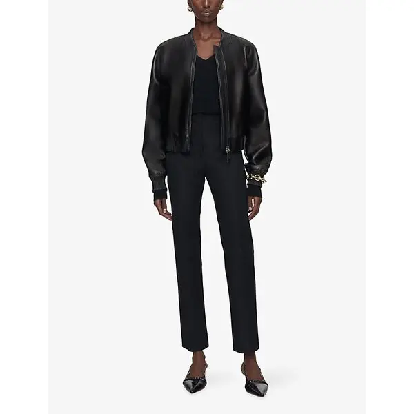 JOSEPH Slim-fit Stretch-woven Trousers - Black