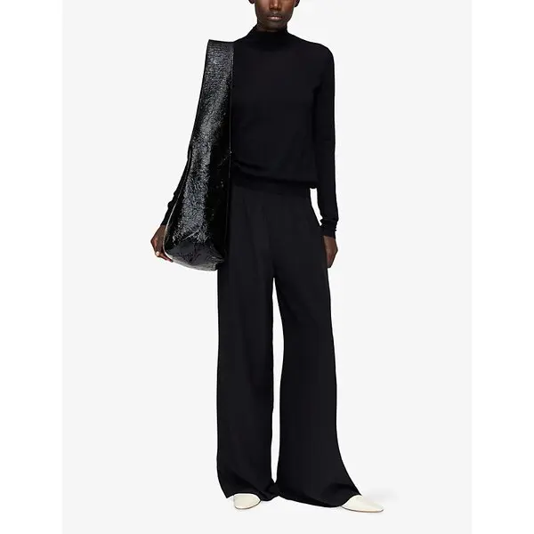 JOSEPH Cashair High-neck Cashmere Jumper - Navy