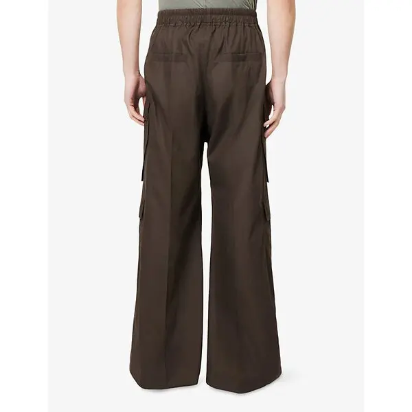 Rick Owens Cargobelas Wide-leg Cotton Trousers - Dark Dust