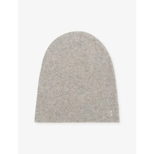 Sweaty Betty Logo-embroidered Cashmere Beanie - Light Grey Marl
