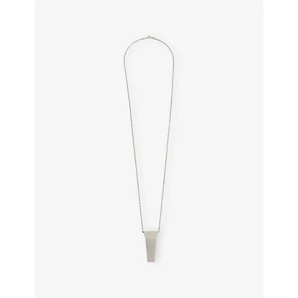 Rick Owens Trunk Charm Sterling-silver Plated Necklace - Palladio