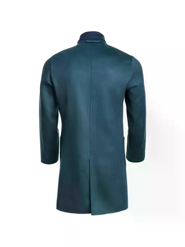 Kiton Reversible Cashmere Overcoat - Blue