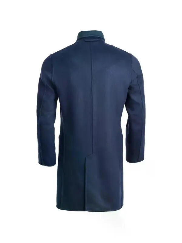 Kiton Reversible Cashmere Overcoat - Blue