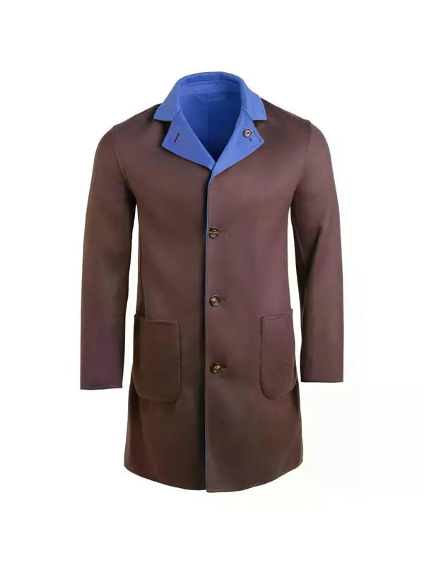 Kiton Reversible Cashmere Coat - Brown