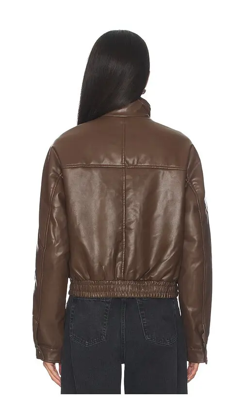 Superdown Kona Faux Leather Bomber