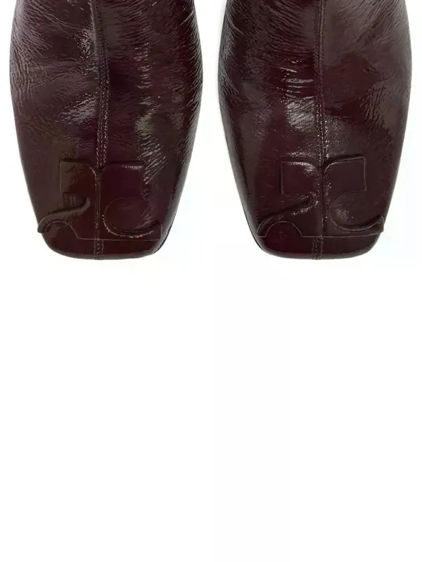 COURREGES Logo-detail Square-toe Boots