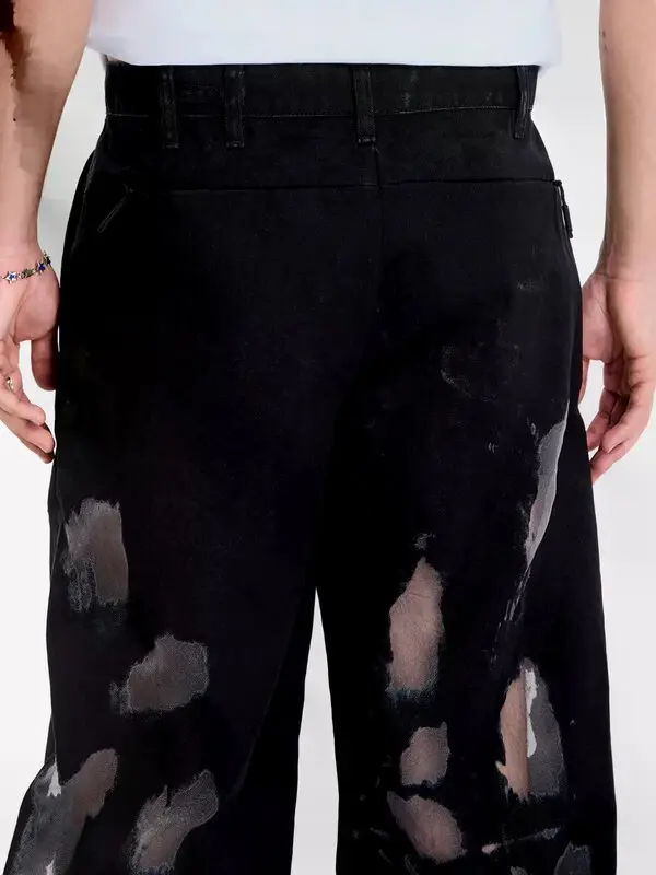 HELIOT EMIL Gallop Pattern Wide Leg Trousers