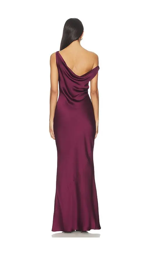 Norma Kamali Drop Shoulder Maria Gown - Plum