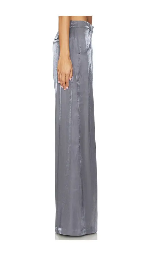 Amanda Uprichard Saddler Metallic Twill Pants - Slate