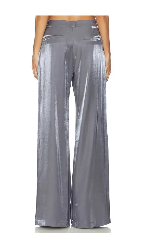 Amanda Uprichard Saddler Metallic Twill Pants - Slate