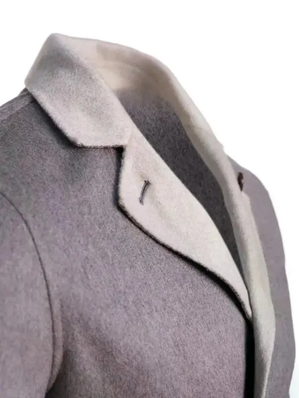Kiton Reversible Cashmere Coat - Grey