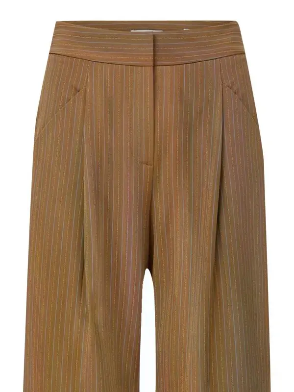 Veronica Beard Rimini Pinstripe Palazzo Pants - Brown