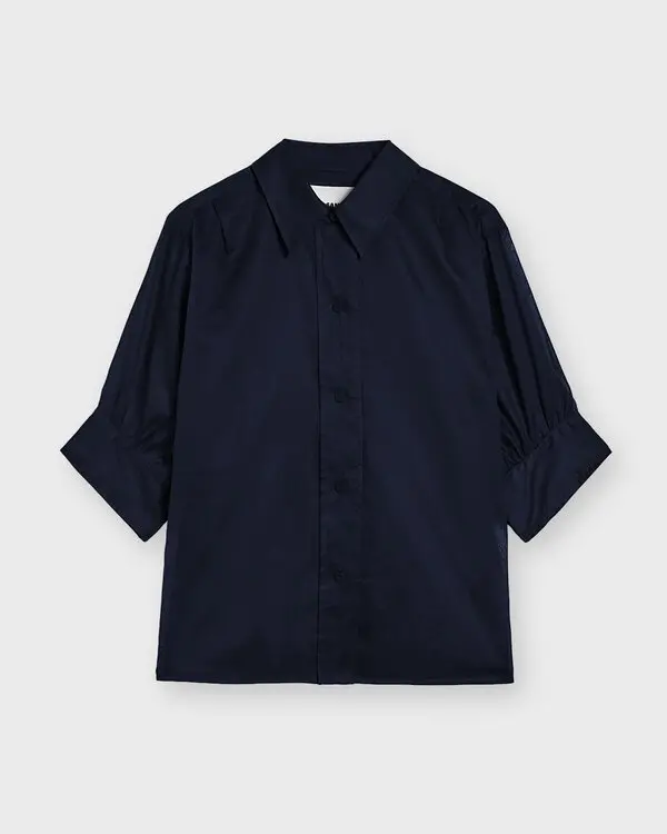 JIL SANDER Cotton Poplin Shirt - Navy