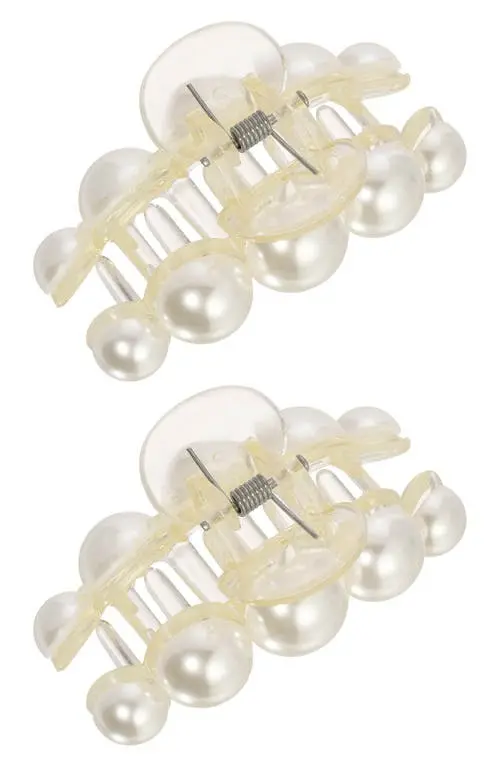 Ettika Faux Pearl Claw Clip Set