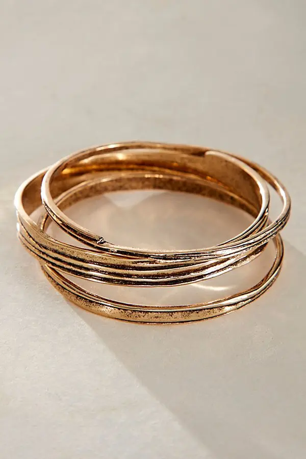 Free People Signature Bangle Set - Gold
