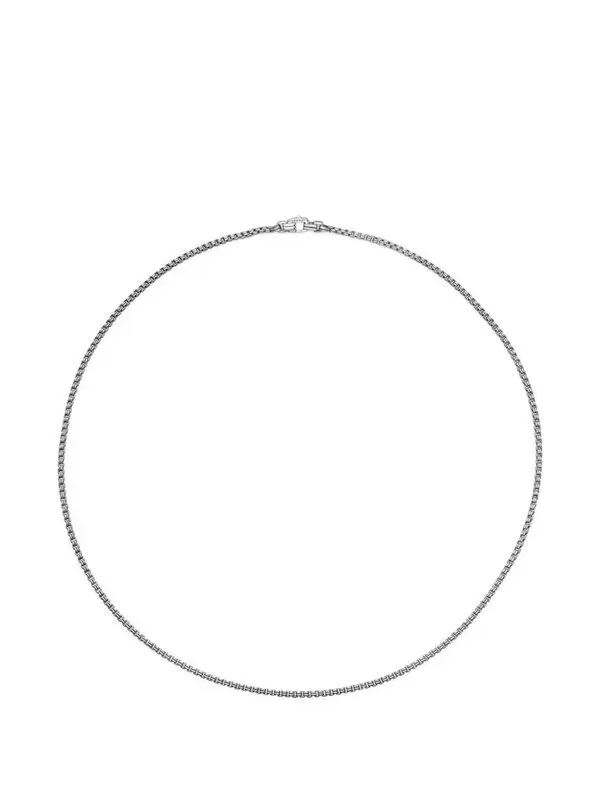 David Yurman Double Box Chain Necklace - Silver