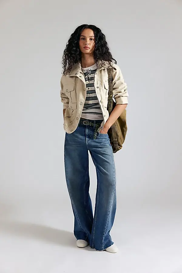 Free People We The Free Kali Washed Jacket - Morning Oat