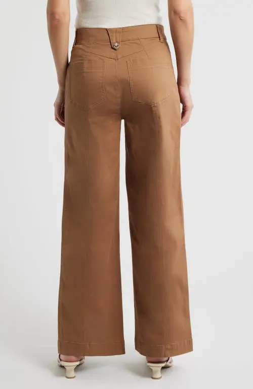 Wit & Wisdom Skyrise Patch Pocket Wide Leg Pants - Candied Walnut