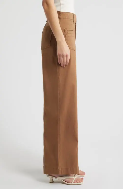 Wit & Wisdom Skyrise Patch Pocket Wide Leg Pants - Candied Walnut