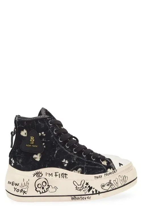 R13 Kurt Platform High-top Sneakers