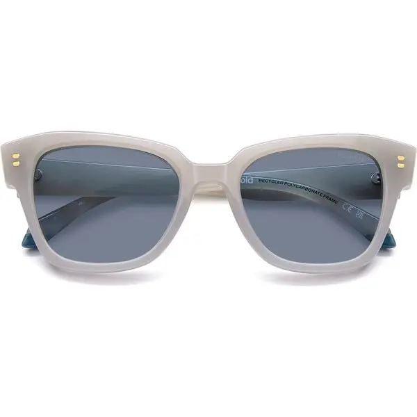 POLAROID 51mm Polarized Cat Eye Sunglasses - White/blue Pz
