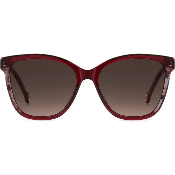 Carolina Herrera 56mm Butterfly Sunglasses - Burgundy/brown
