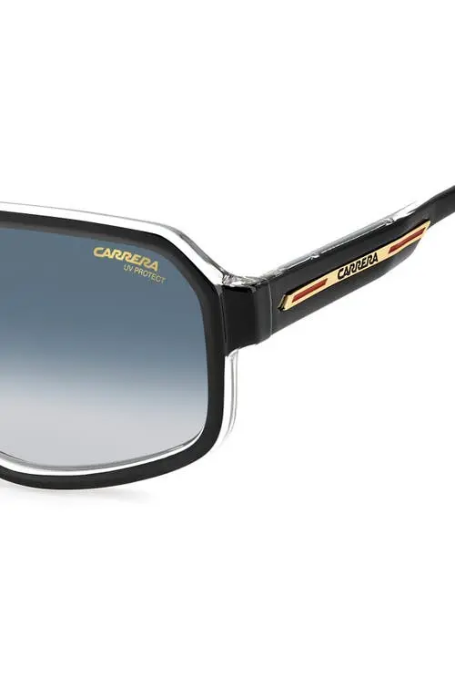 Carrera Eyewear 59mm Navigator Sunglasses - Black Crystal/dark Blue