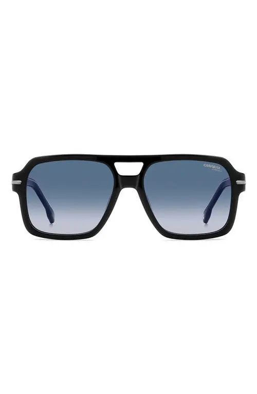 Carrera Eyewear 56mm Square Sunglasses - Black Blue/dark Blue