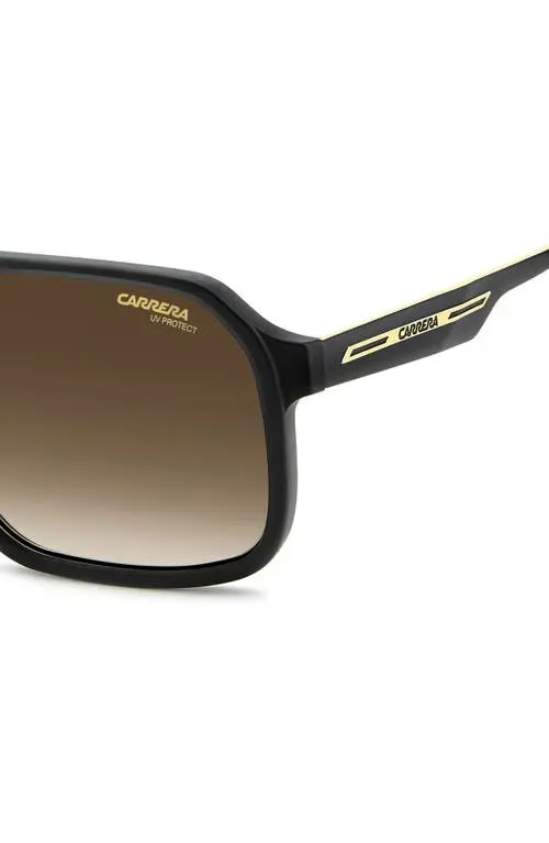 Carrera Eyewear 59mm Gradient Square Sunglasses - Black/gold/brown/green