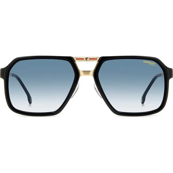 Carrera Eyewear 59mm Gradient Square Sunglasses - Black/gold/dark Blue
