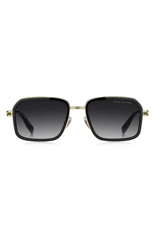 Marc Jacobs 54mm Square Sunglasses - Gold Black/dark Grey Sf