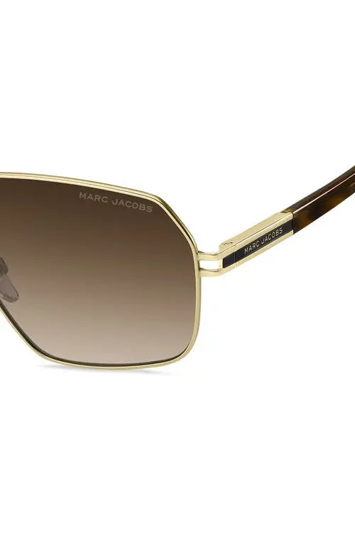 Marc Jacobs 61mm Navigator Sunglasses - Matte Gold Havana/brown Sf