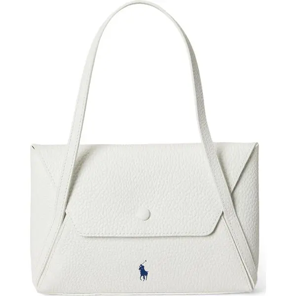 Polo Ralph Lauren Polo Play Pebble Leather Envelope Shoulder Bag - Paper