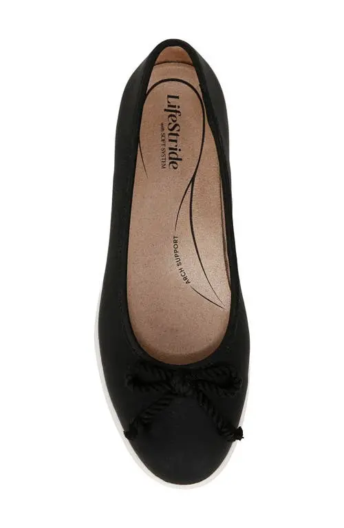 LIFESTRIDE Ballerina Flat With Cushioned Footbed - Black
