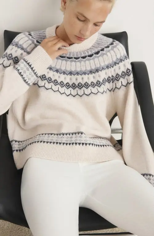 Mango Fair Isle Jacquard Crewneck Sweater