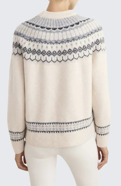 Mango Fair Isle Jacquard Crewneck Sweater