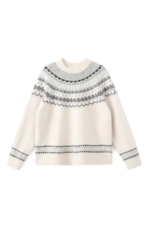Mango Fair Isle Jacquard Crewneck Sweater